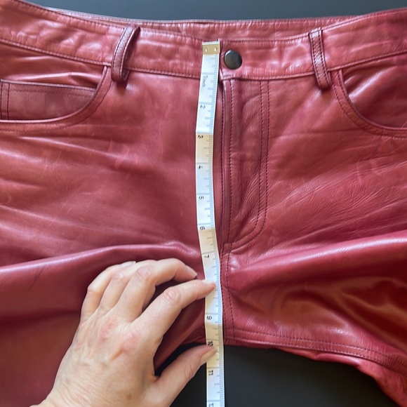 Earl Jeans | Pants & Jumpsuits | 999 Vintage Deep Red 10 Leather Pants ...